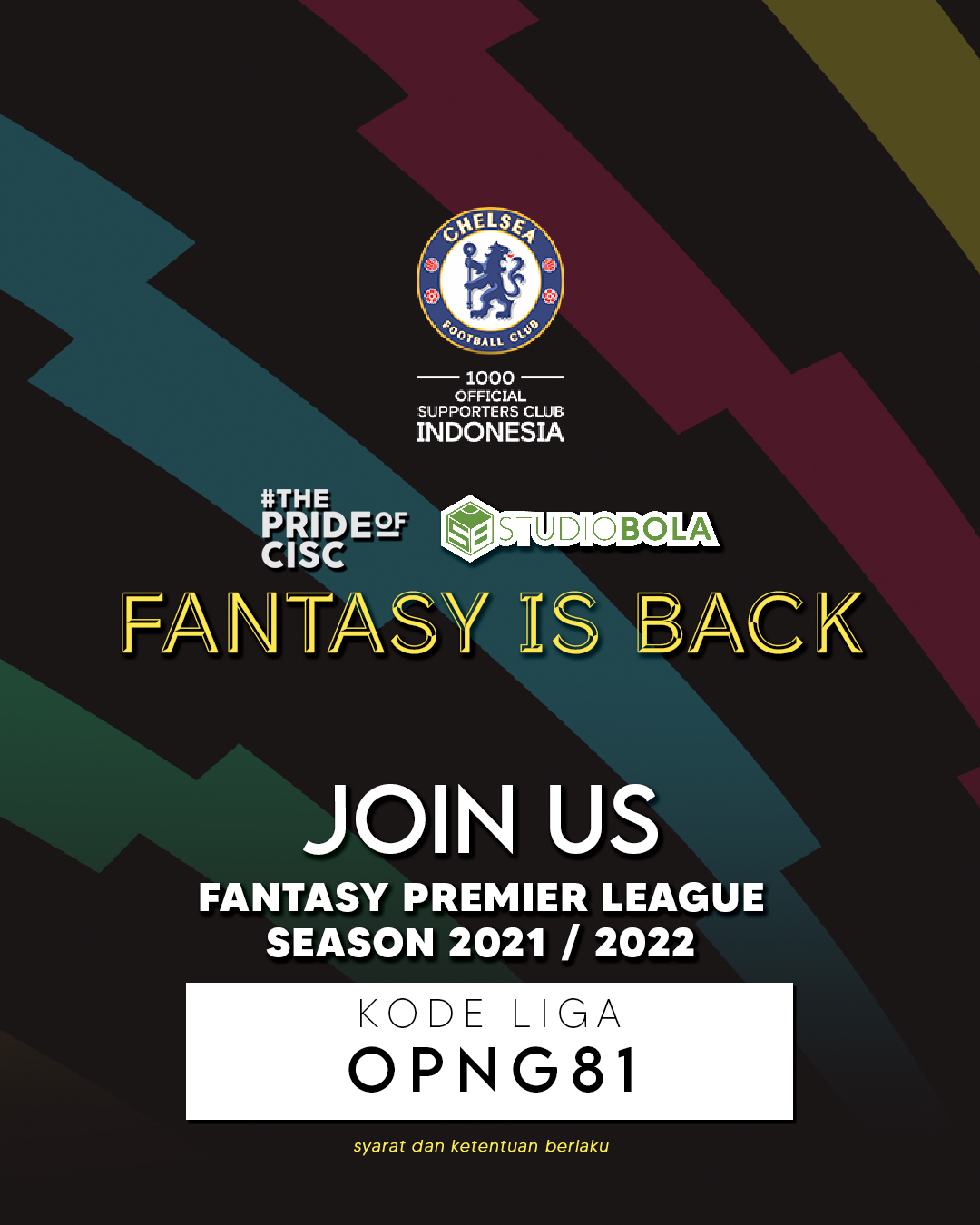 CISC x Studio Bola FPL 2021 - Official Chelsea Indonesia Supporters Club